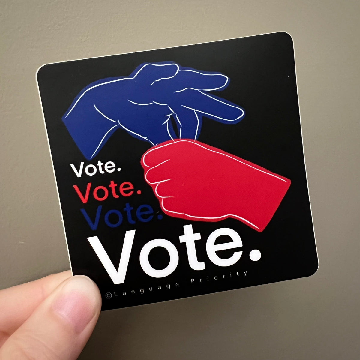VOTE (ASL) Sticker – Language Priority