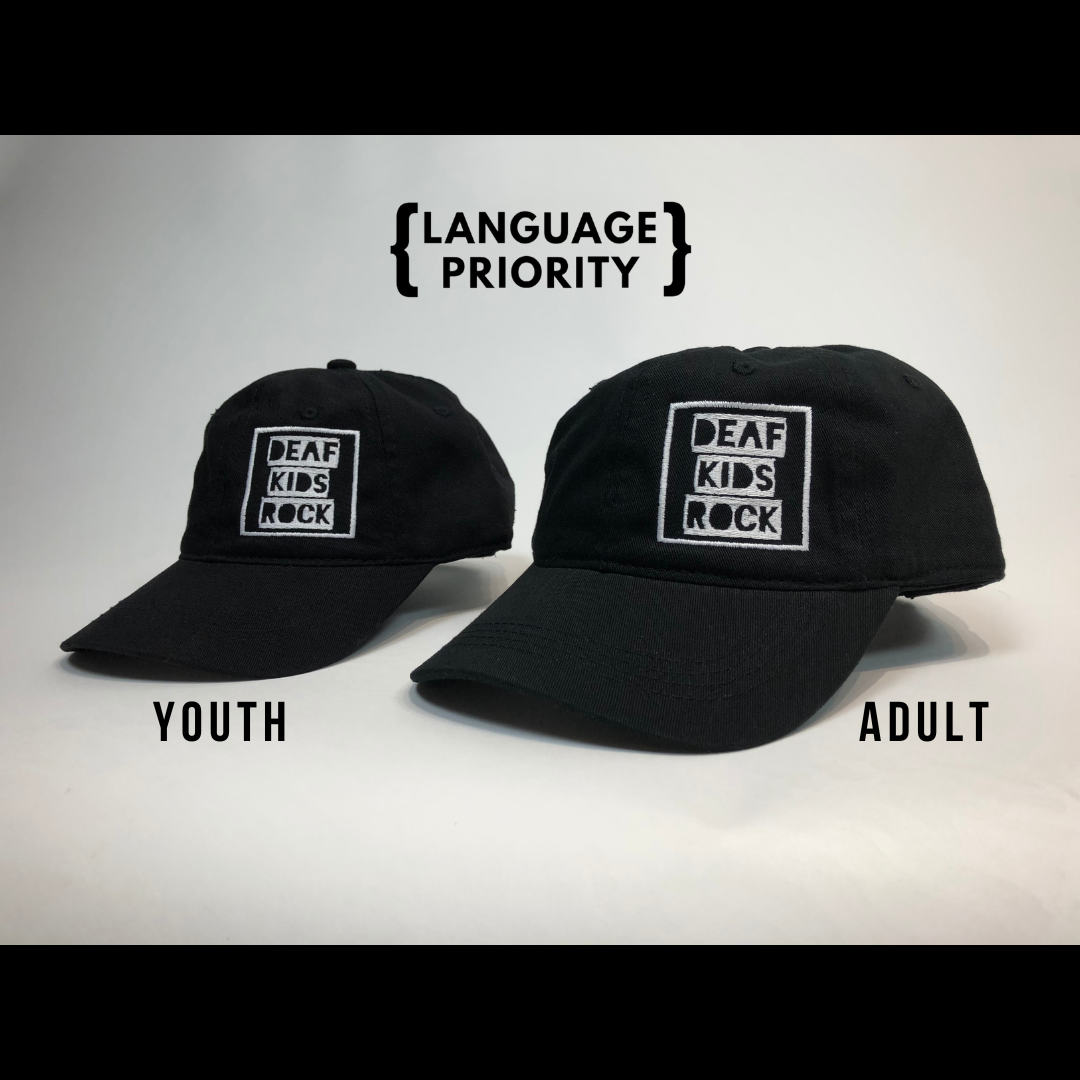 Deaf Kids Rock Hats (Adult & Youth) – Language Priority