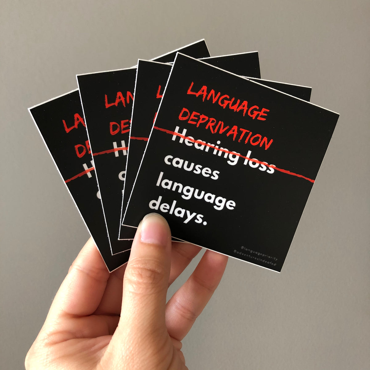 Language Deprivation Sticker – Language Priority